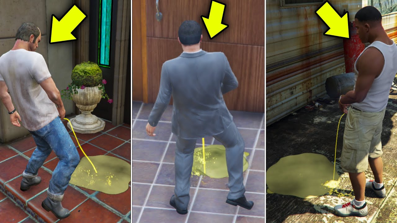 What If You Pee On Michael, Trevor & Franklin's House Door In GTA 5 ...