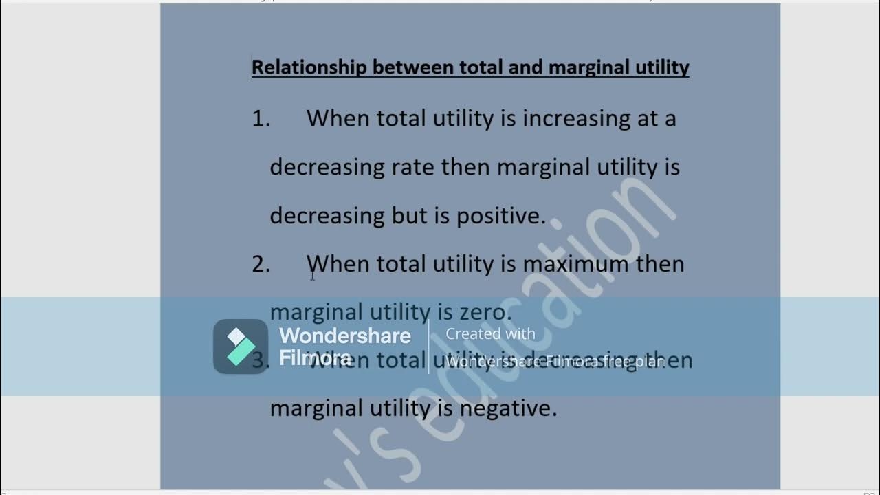 relation between total and marginal utility class 11, 12./ISC CBSE ...