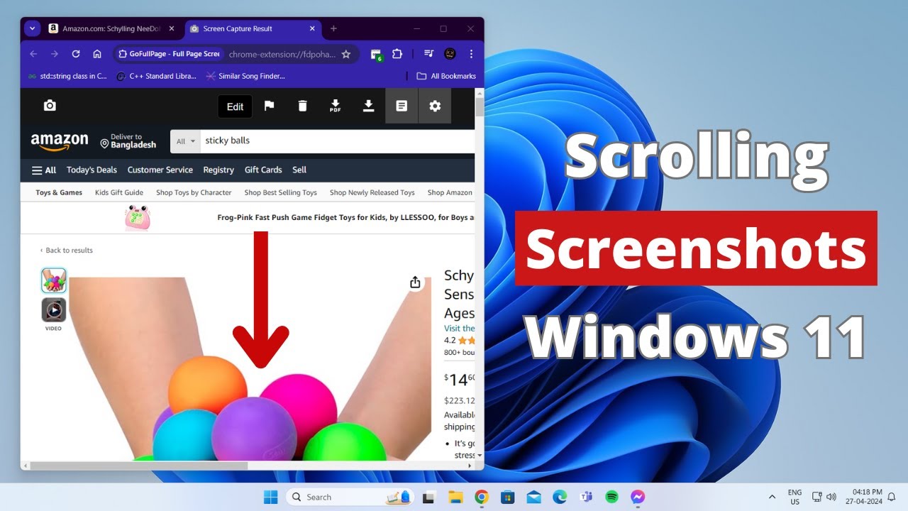 How to Take Scrolling Screenshot in Windows 11 - YouTube