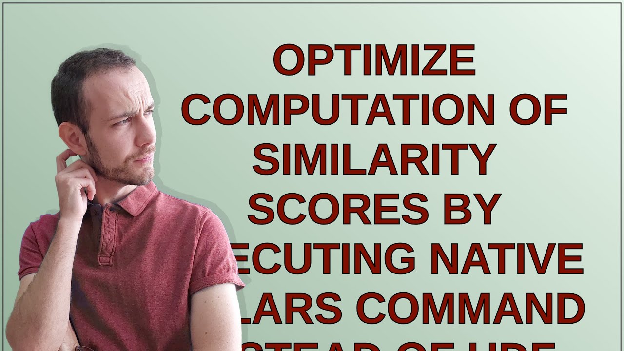 Optimize Computation Of Similarity Scores By Executing Native Polars 9898