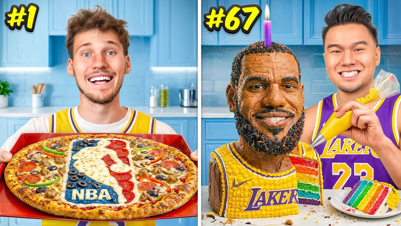 100 EXTREME NBA Food Challenges! - YouTube