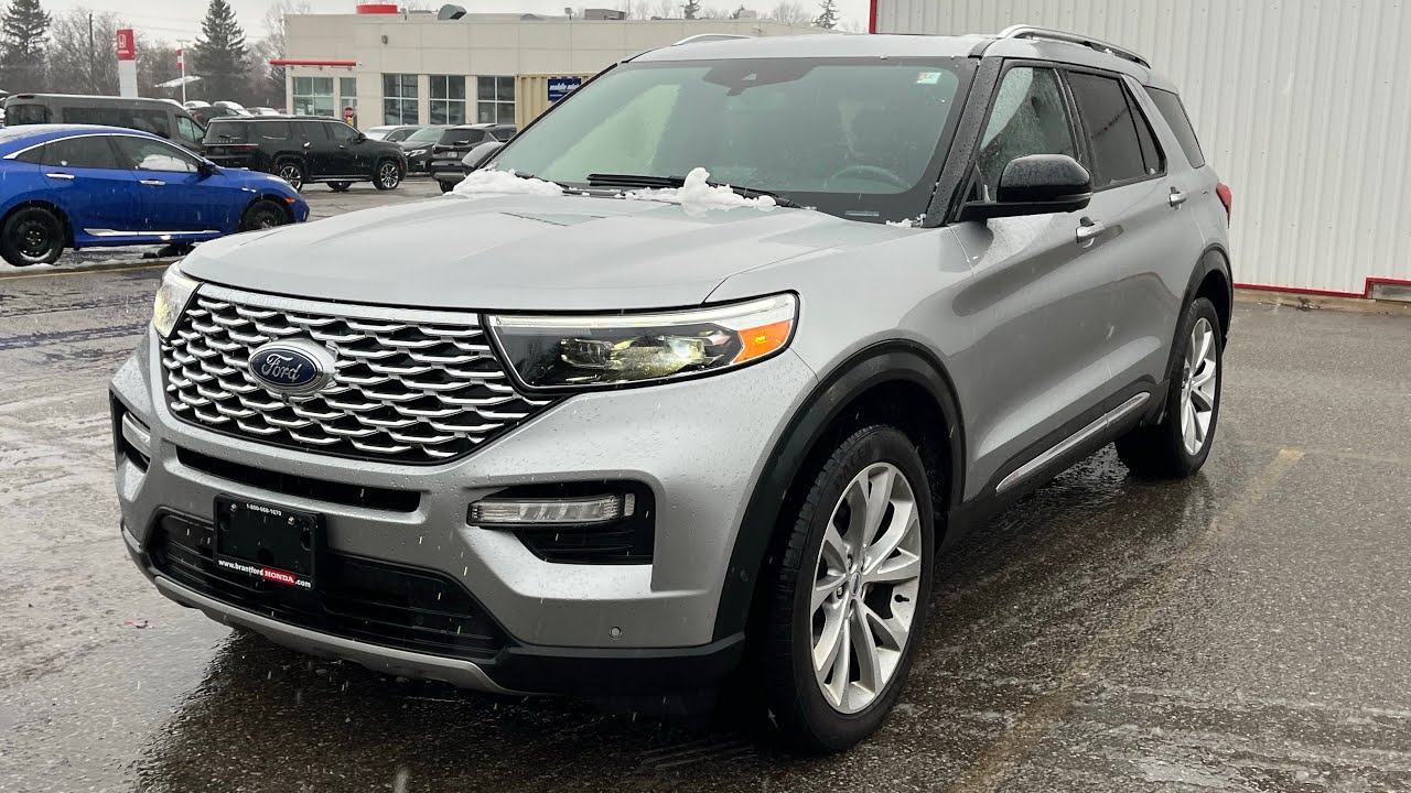 2021 Ford Explorer Titanium in Silver Metallic here @ Brantford Honda ...