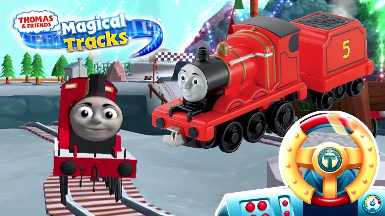 James the Red Engine Sparks Fire Dangerous JUMP Stunt! - Thomas and ...