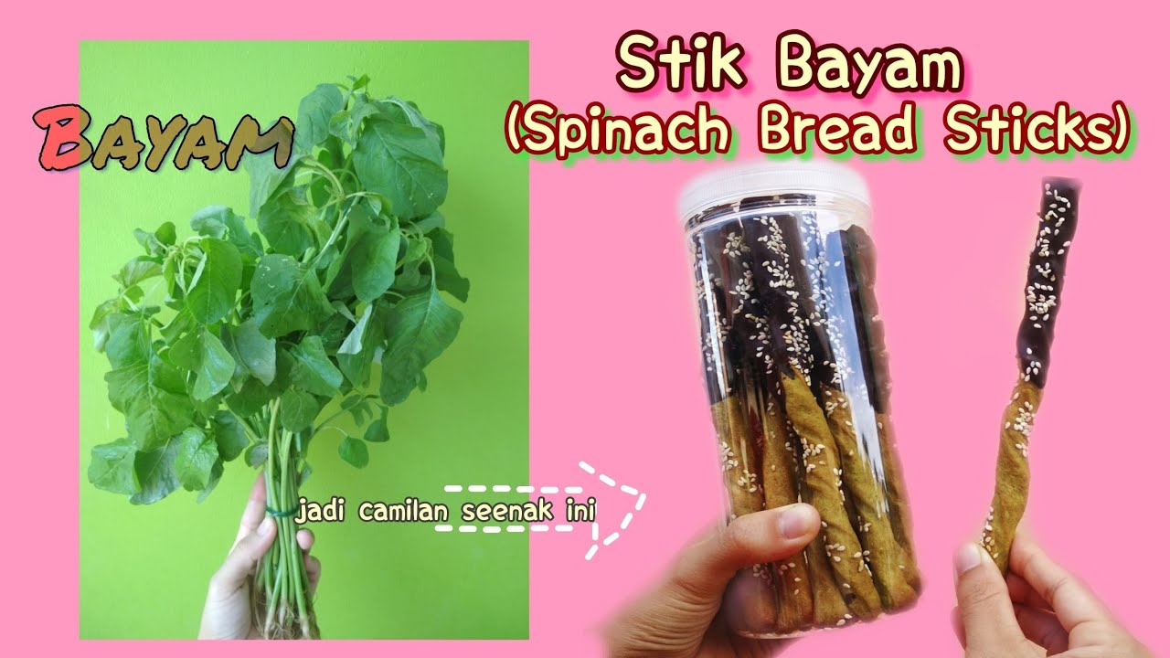 Stik Bayam / Spinach Bread Stick /kue lebaran/ide bisnis/ grissini ...