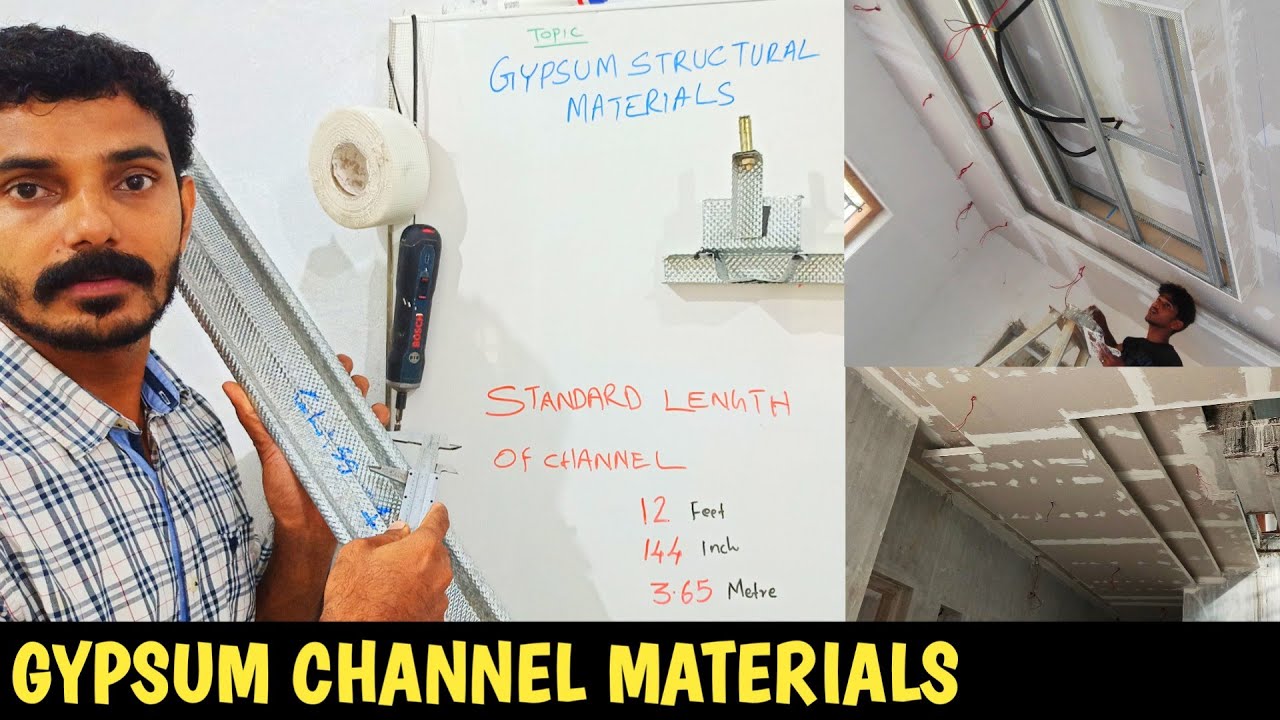 Gypsum അടിക്കുന്ന Channel | Gypsum Channel Material | Gypsum Ceiling ...