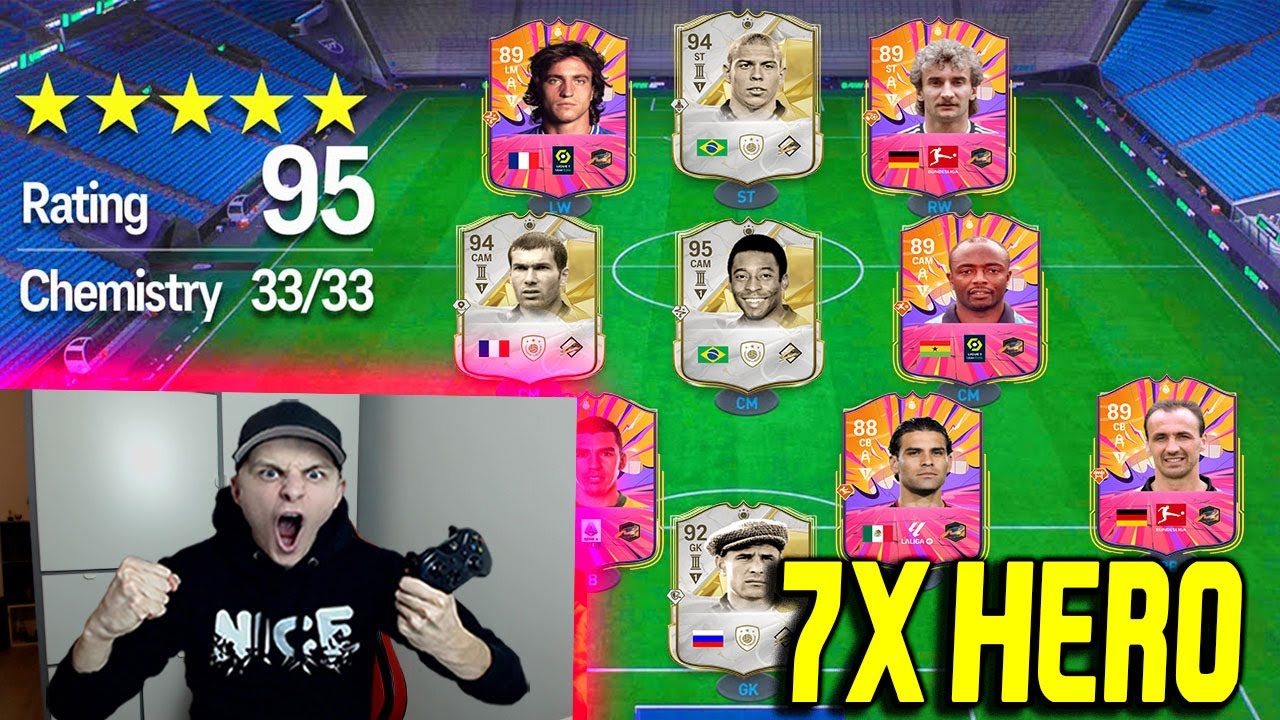 EA FC 25 (FIFA 25): REKORD! 7x HEROS in FULL HERO 121 Rated FUT DRAFT Challenge! Ultimate Team ...