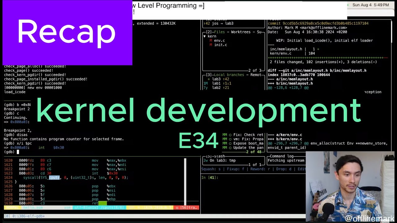 recap of my kernel hacking stream (week 34, boot debug) - YouTube