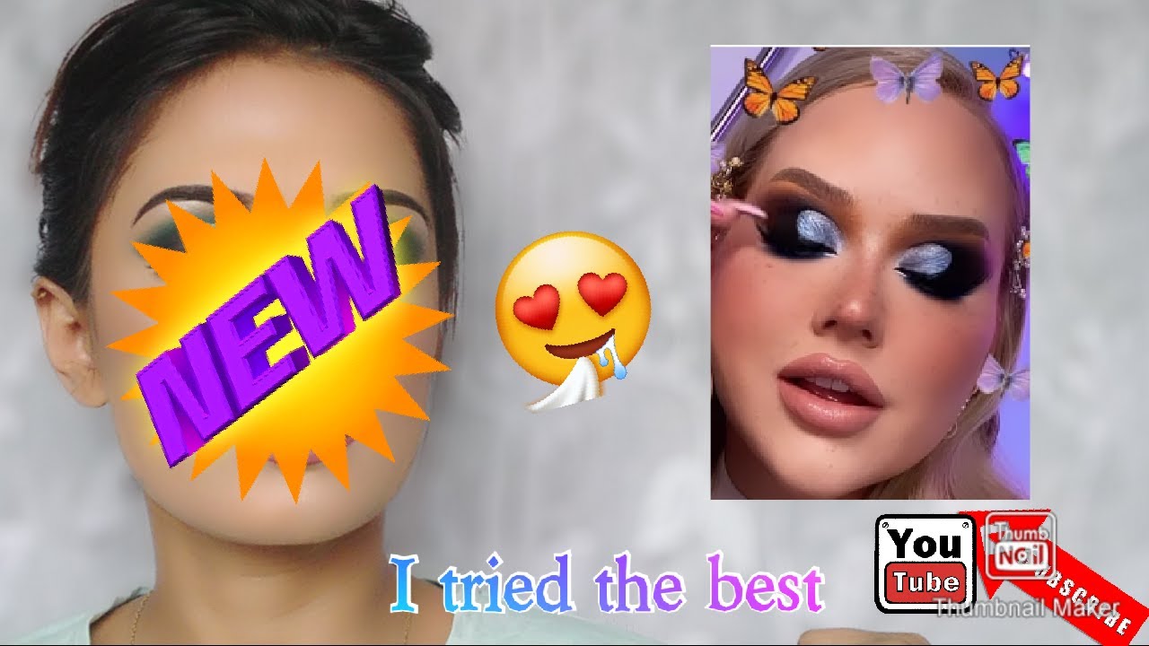 I tried NIKKIE TUTORIAL'S eye look!!!!😯😯(makeupbyrakshya) - YouTube
