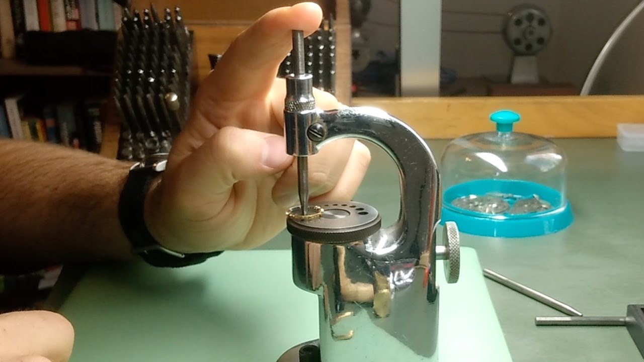 Illinois watch restoration part 4: changing a balance staff - YouTube