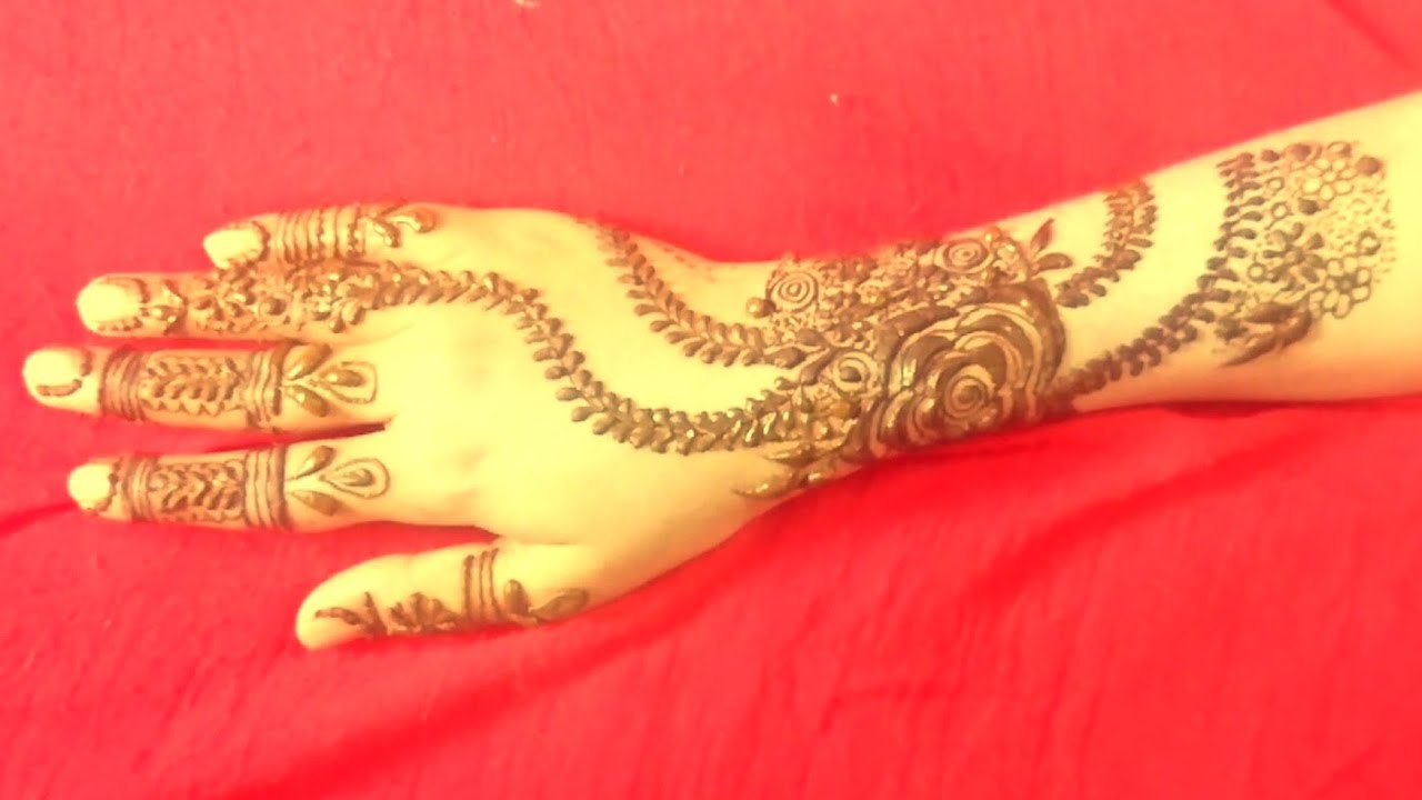 Easy And Simple Khafeef Mehndi Design - YouTube