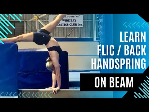 Flic / back handspring step out on beam tutorial: drills
