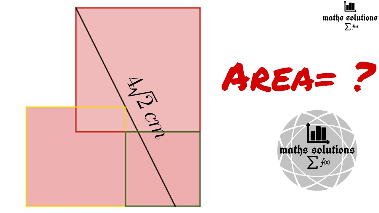 Area of shaded region formed by intersection of three square - YouTube