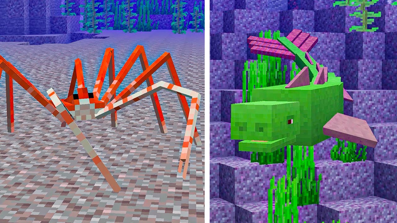 NOVAS CRIATURAS AQUÁTICAS NO MINECRAFT !! ( AQUATIC ABYSS MOD 1.16.5 ...