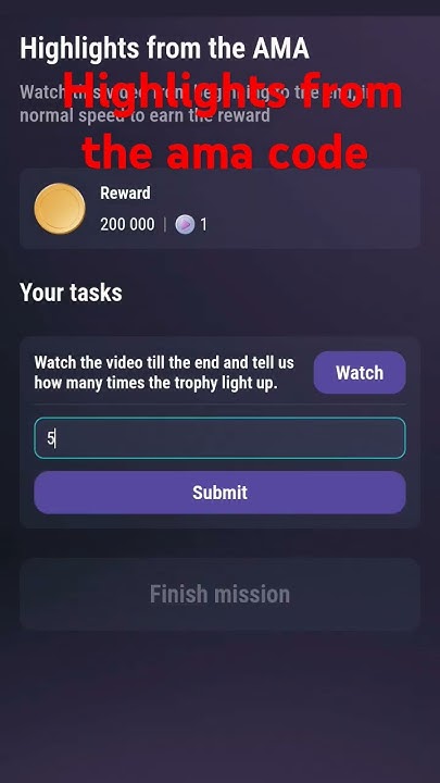 Highlights from the ama code TapSwap code 11 sep - YouTube