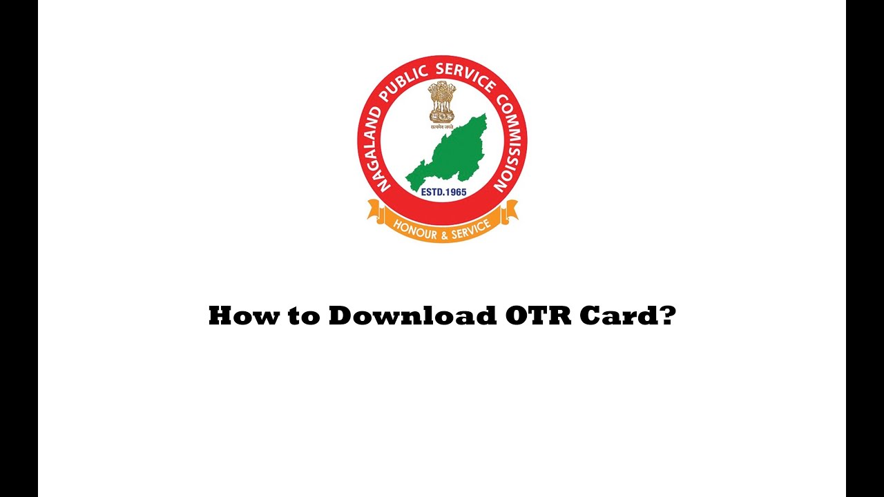 How to Download OTR (One Time Registration) Card? - YouTube