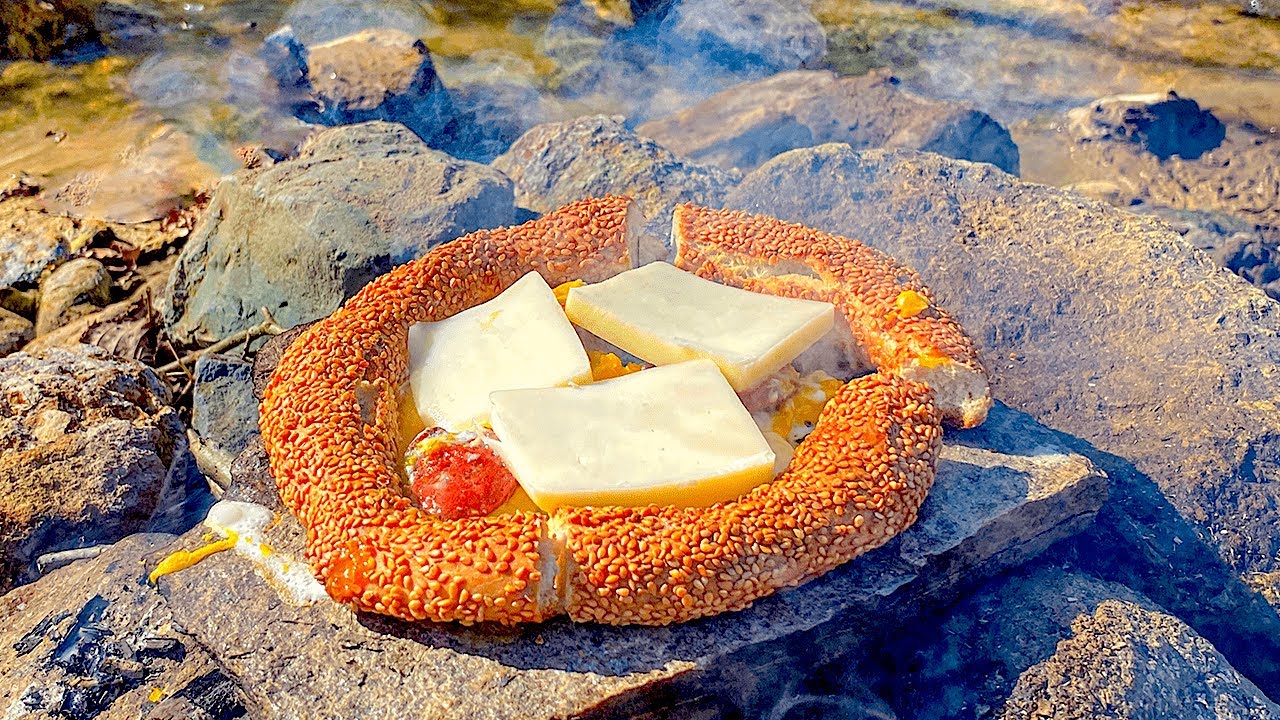 Doğada Trabzon Simidi Ve Sucuklu Yumurta - Sausage and Eggs İn Nature ...
