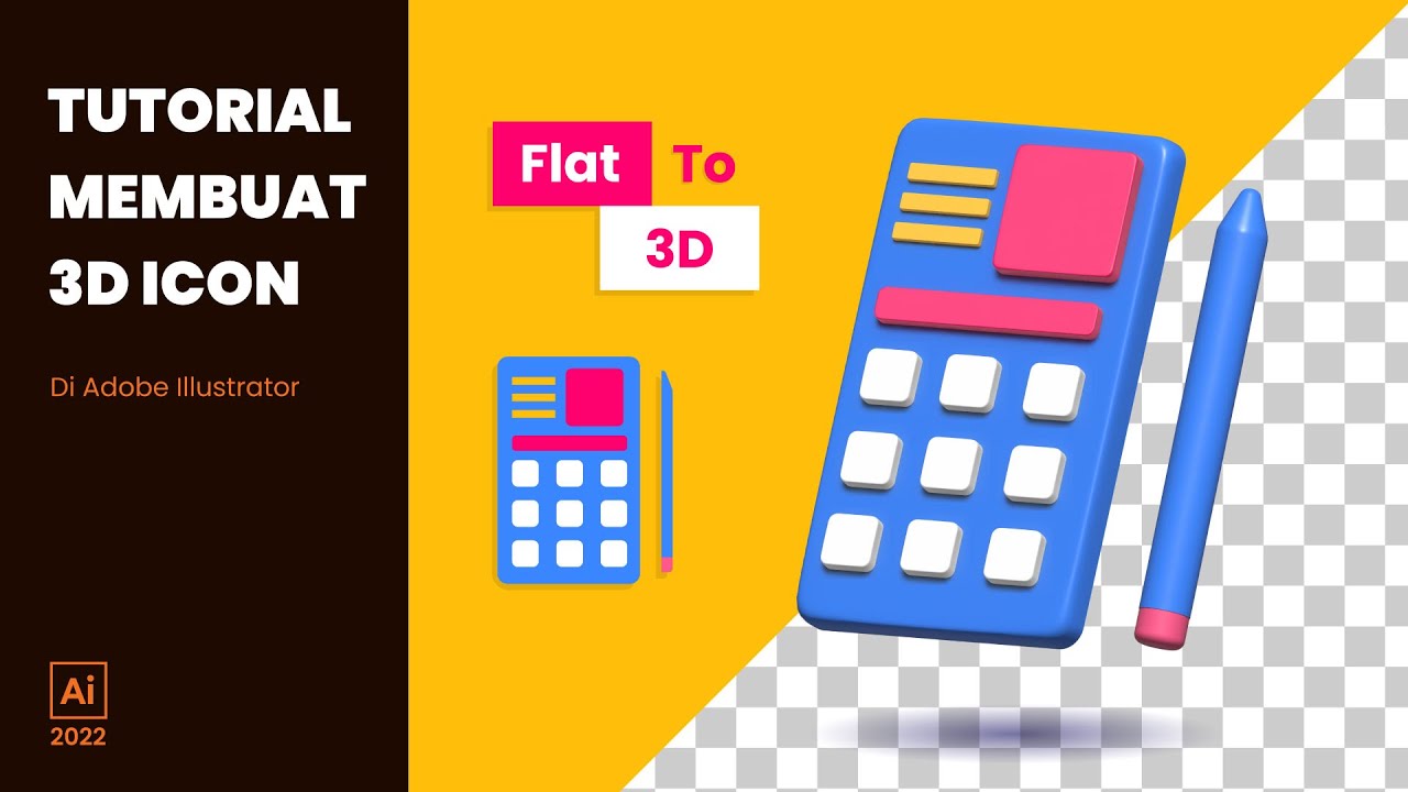 Tutorial Membuat 3D Icon di Adobe Illustrator 2022 - YouTube