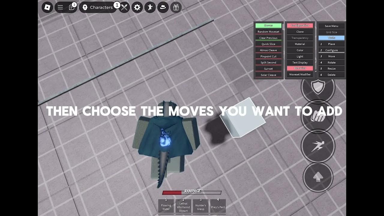 How to "make your own moveset" in TSB - YouTube