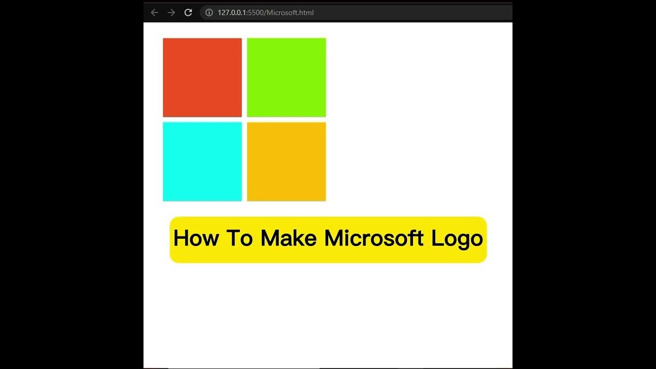 How To Make Microsoft Logo | using Html Css #codinglife #cssstyling #microsoft - YouTube
