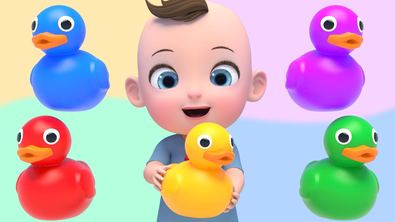 Color Rubber Duck Toy | Finger Family Nursery Rhymes Baby Playground ...