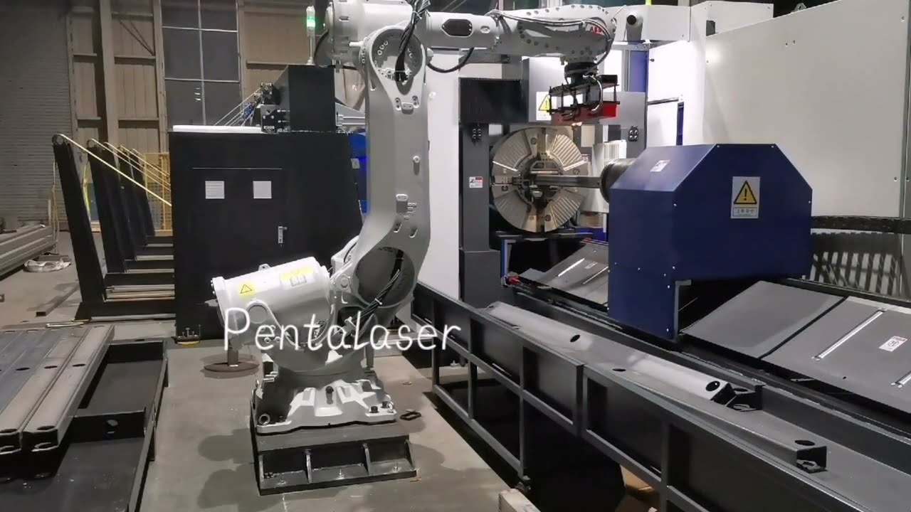 PENTA LASER PIPE CUTTING MACHINE ROBOT ARM INTELLIGENT UNLOADING ...
