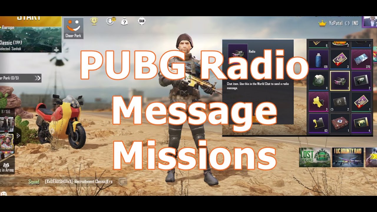 How to Send Radio Message in the Chat Channel PUBG Mobile | PUBG Send ...