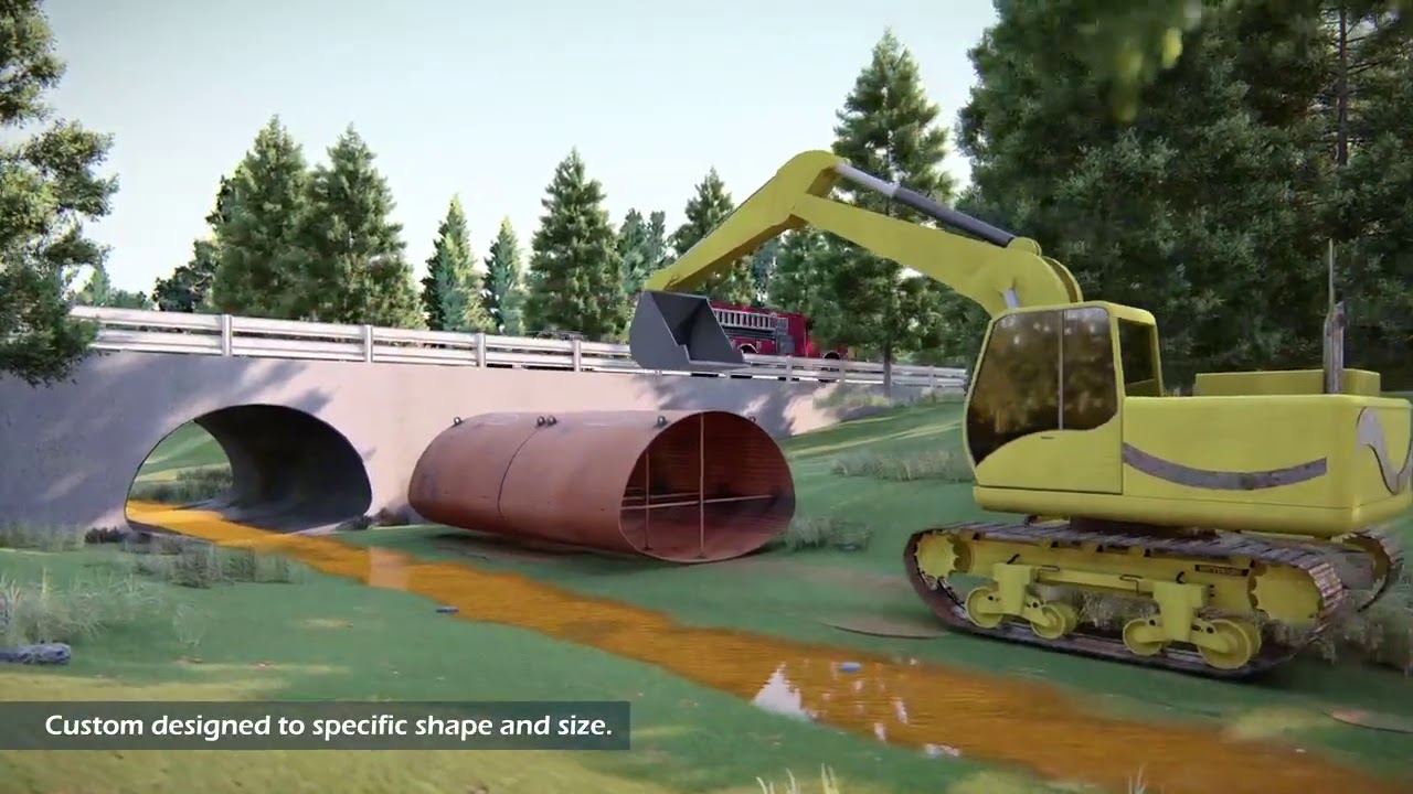InfraSteel Culvert Slip-Liner Demonstration - YouTube