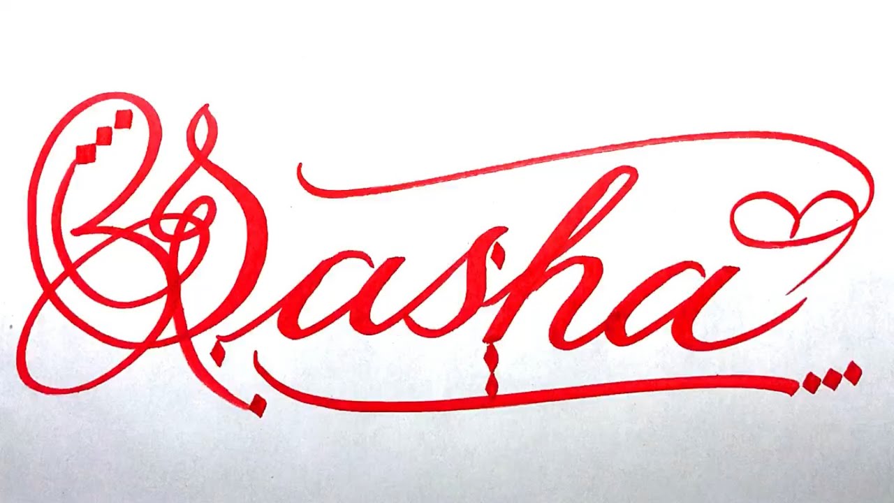 Sasha Name Signature Calligraphy Status | How to improve Cursive ...
