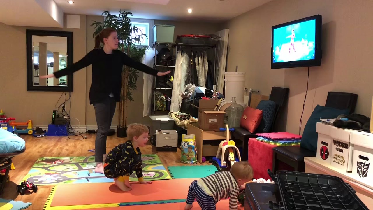 More Yoga & Oliver pulling on a pulley - YouTube