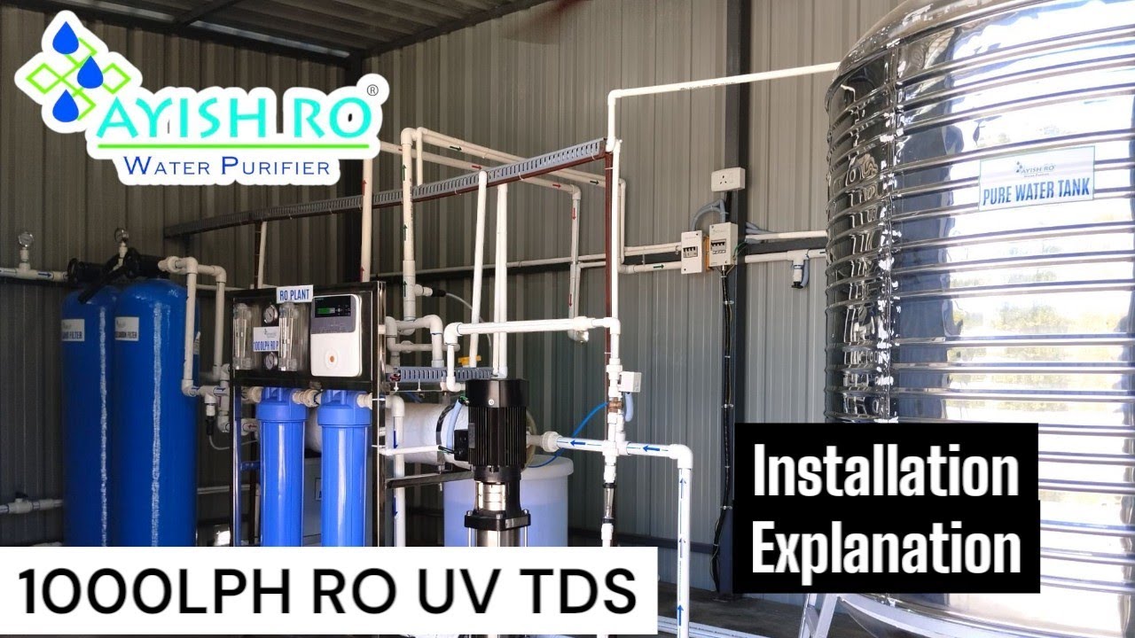 RO plant | 1000lph ro plant installation total drinking solution ...