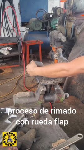 proceso de rimado con rueda flap #helco - YouTube