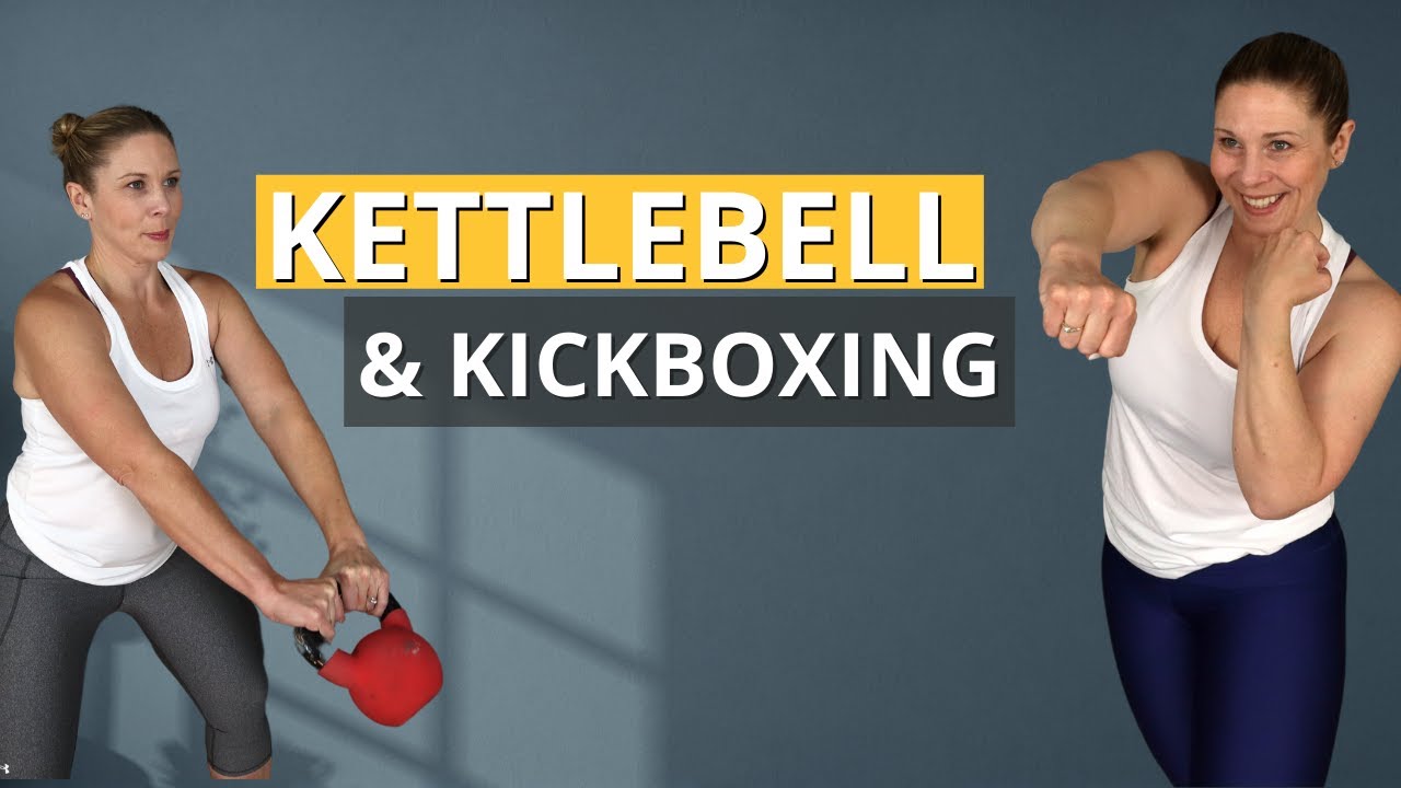 30 Min KETTLEBELL & KICKBOXING WORKOUT | All-Standing HIIT - YouTube