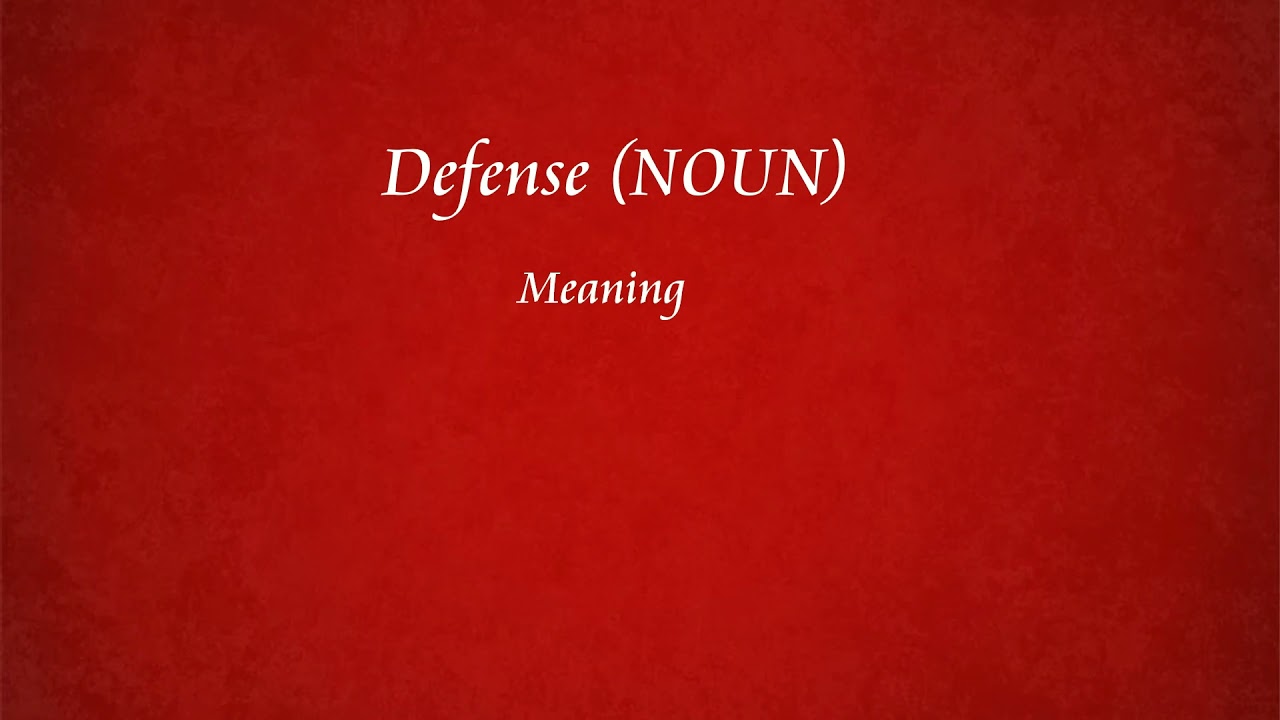 Defense Pronunciation & Meaning @meaningswithpartsofspeech3764 - YouTube