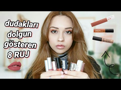 DUDAKLARI DOLGUN & GÜZEL GÖSTEREN 8 NUDE RUJ💄| Likit Mat Rujlar