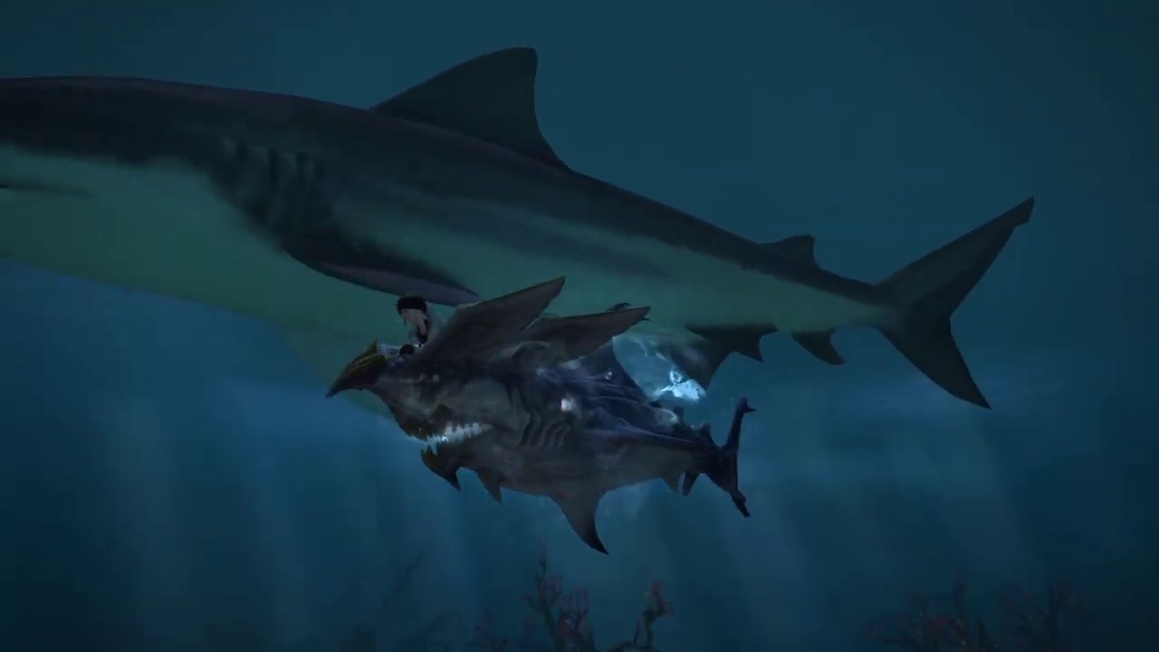 Final Fantasy XIV Hybodus Shark Mount - YouTube