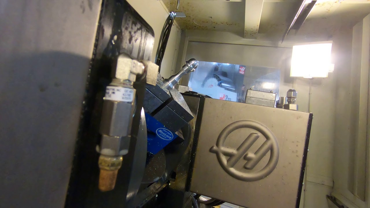 Haas VF3 with TR160Y 5 Axis Trunnion - Queen Crown - YouTube