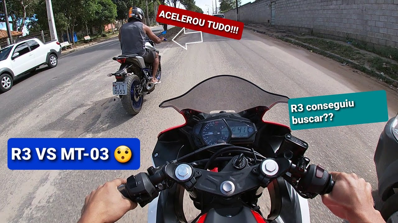 YAMAHA R3 VS MT-03 (Dei de cara com uma MT-03 indo pro trampo e ...