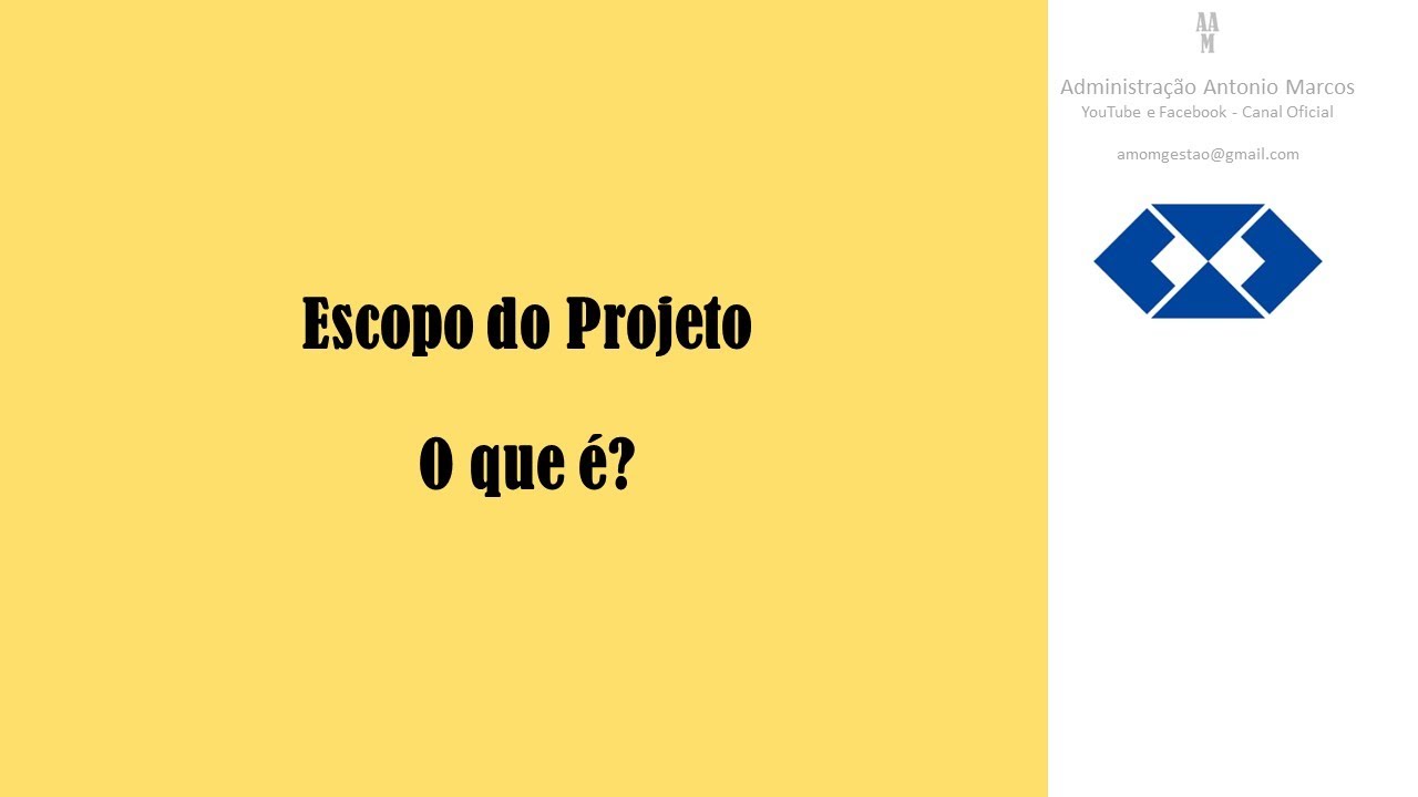O que é o escopo do projeto? - YouTube