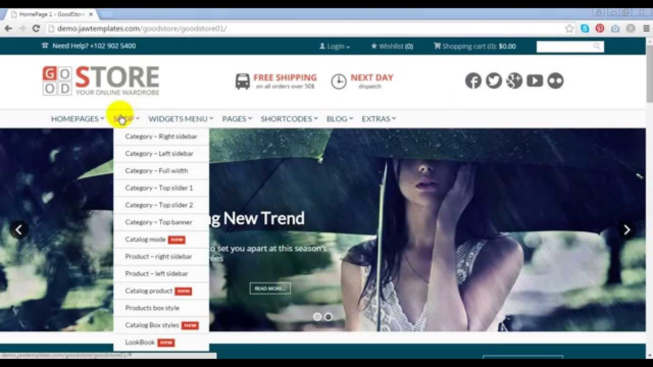 GoodStore - WooCommerce Theme Preview - YouTube