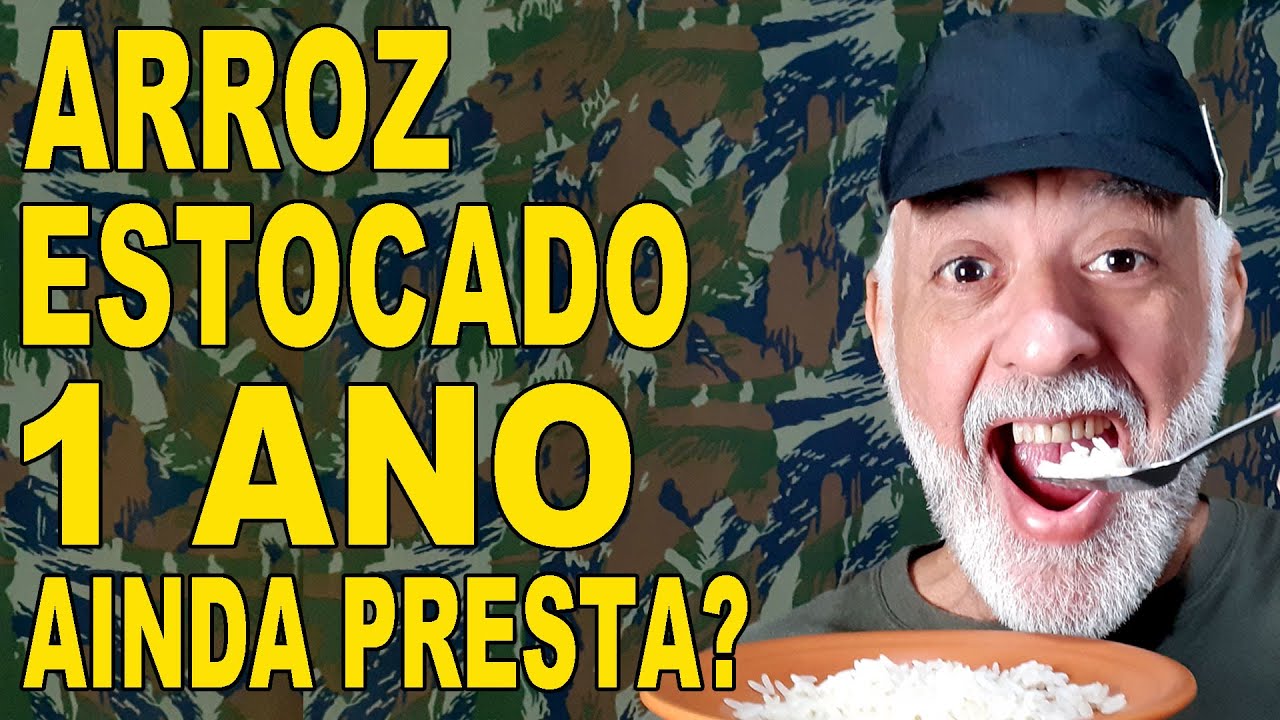 Estoque de alimentos: ARROZ UM ANO DEPOIS armazenado, cozido, testado e ...