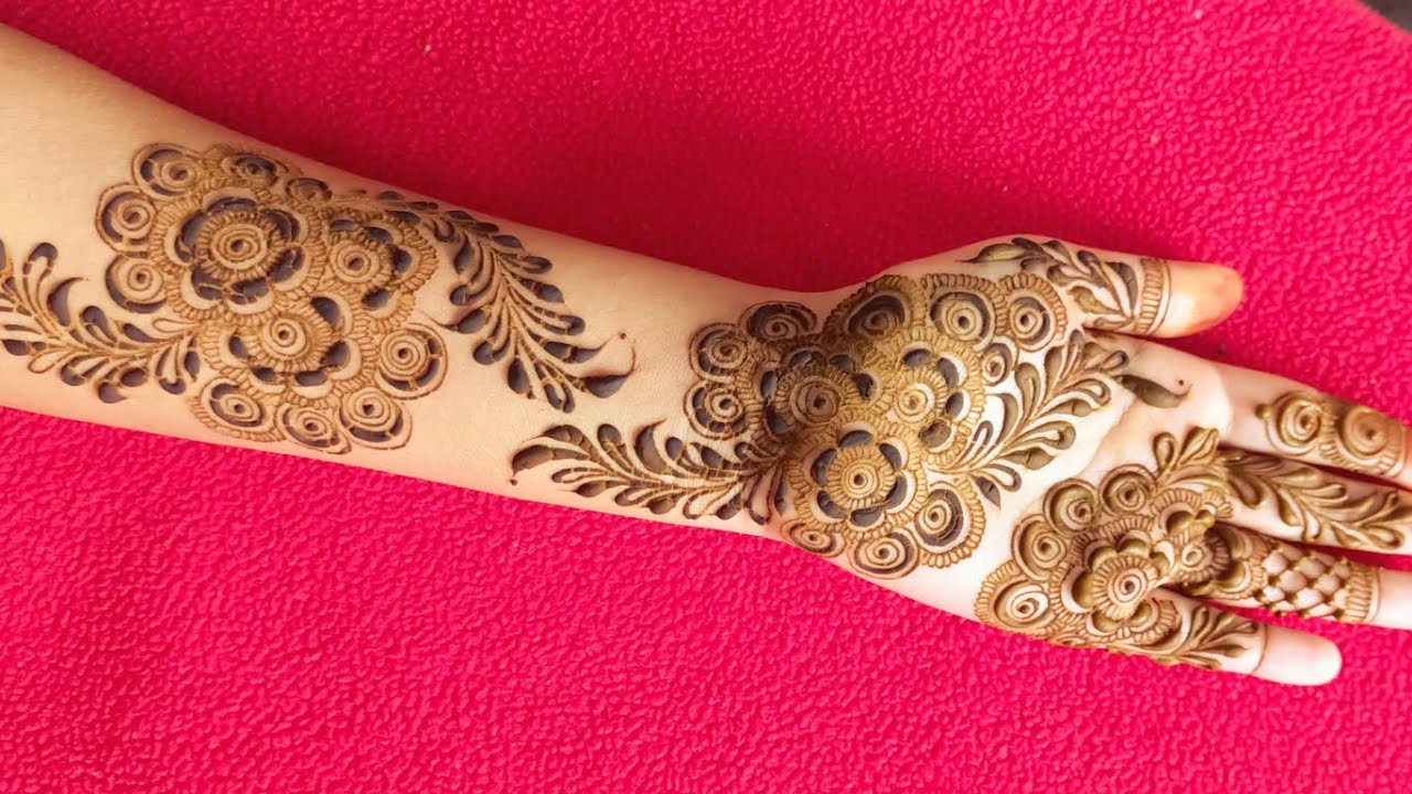 Full Hand Dubai pattern Design|| simple design|| full tutorial for ...