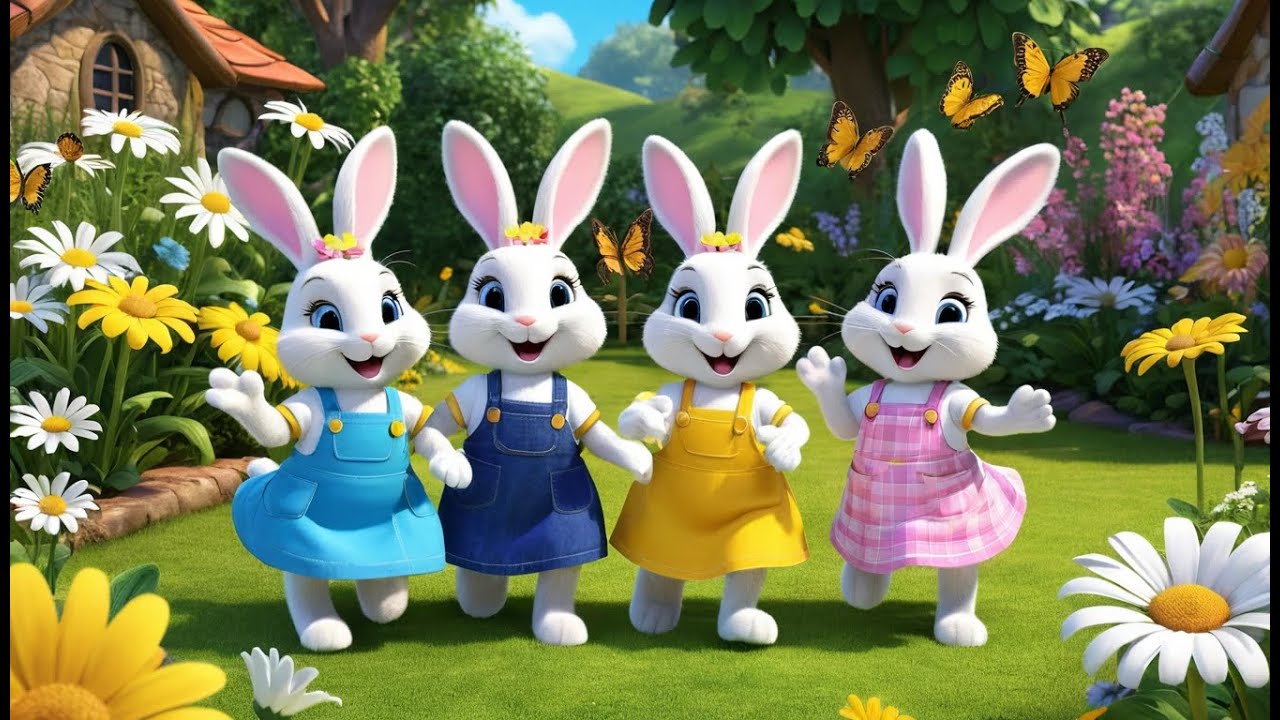 Rosie Rabbit Garden Ring Dance | Fun Dance Song for Kids | Playful ...