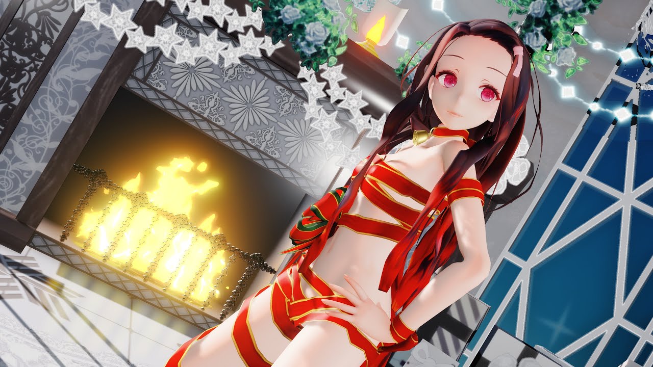 [MMD 4K] 22017 Sexy Tda Christmas Nezuko Last Christmas Ver.Cascad [DL][RAY MMD 1.5.2] - YouTube