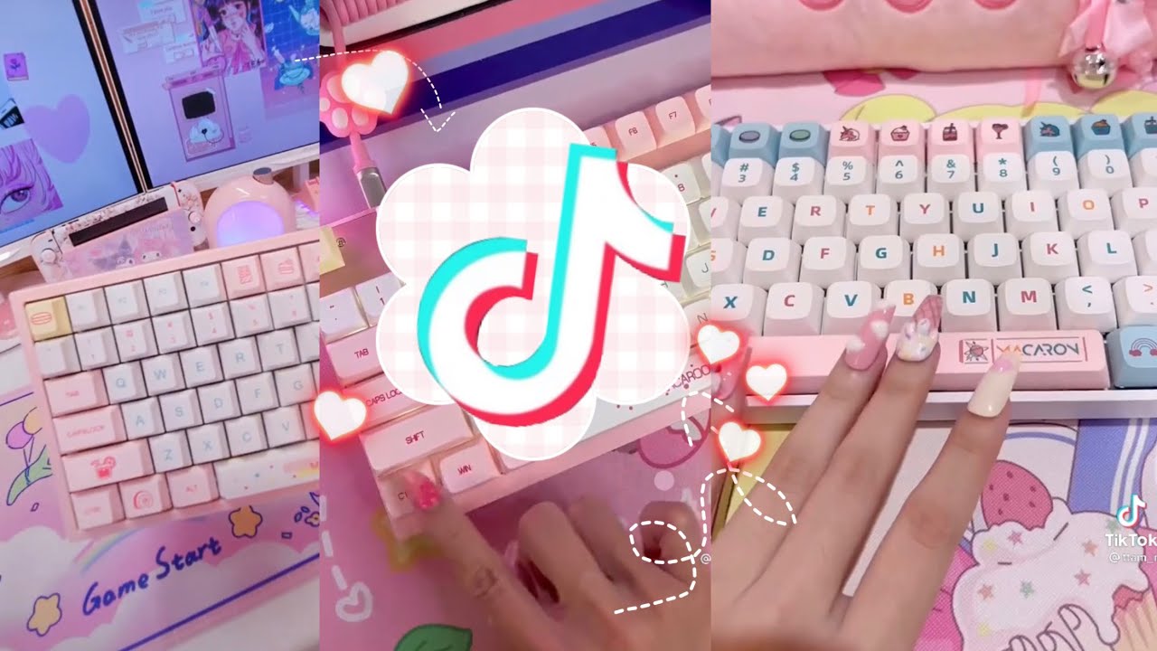 💗Kawaii keyboard unboxing || TikTok compilation - YouTube