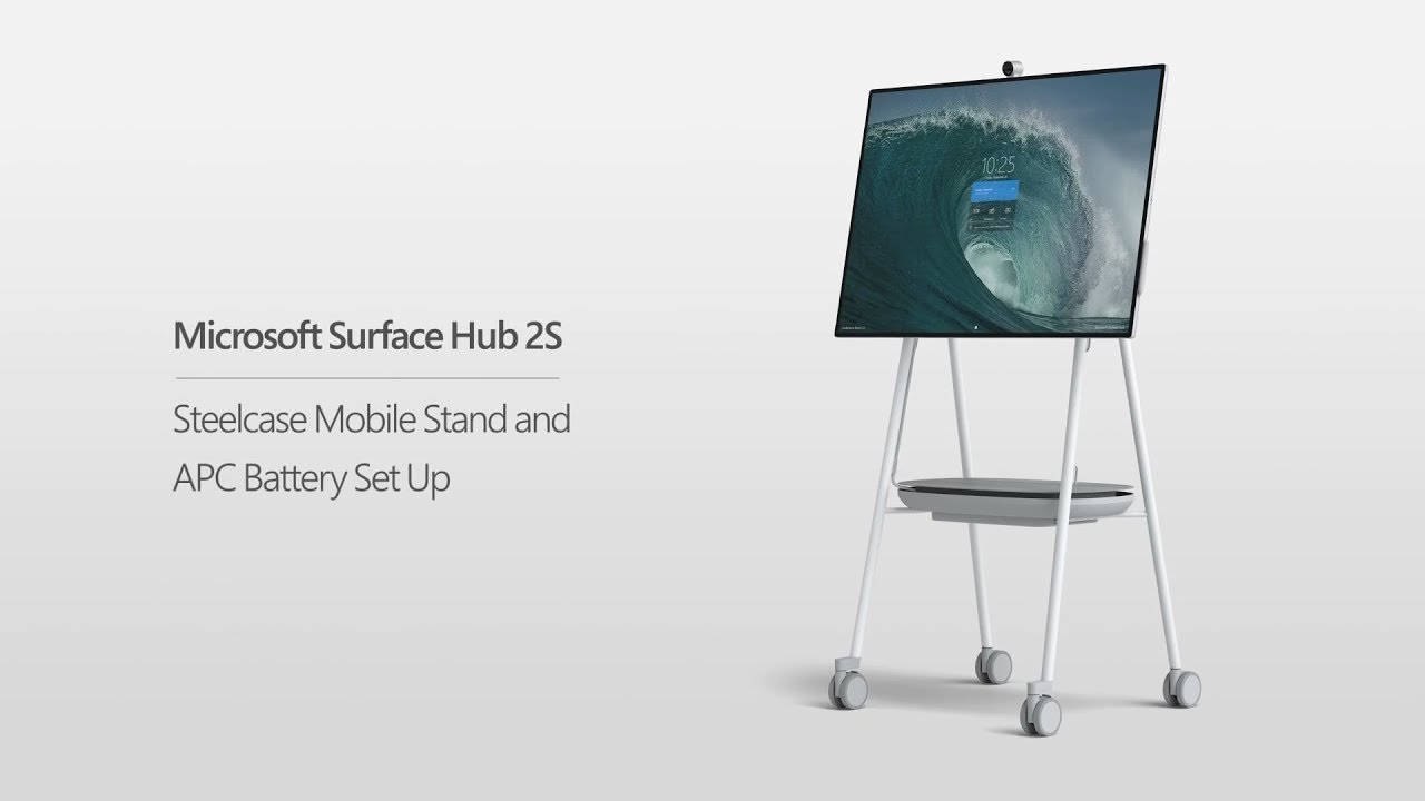 Microsoft Surface Hub 2S | Steelcase Mobile Stand and APC Battery Set ...