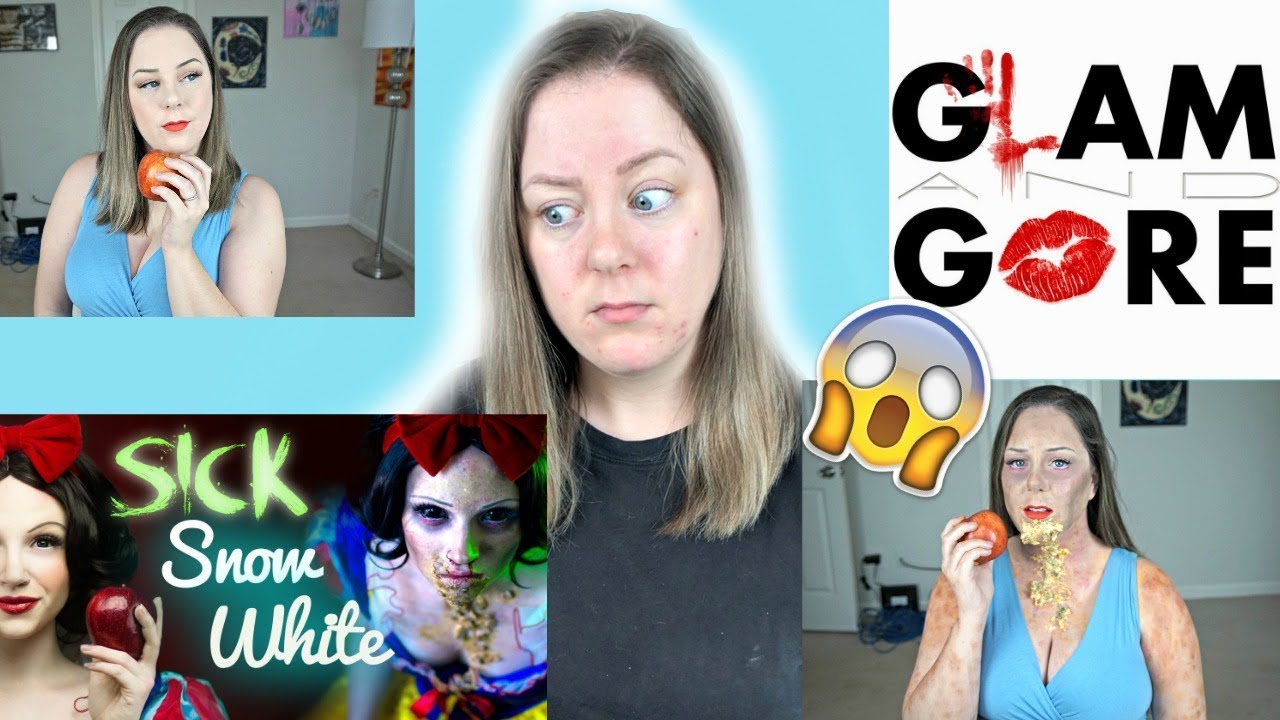I TRIED FOLLOWING A GLAM&GORE TUTORIAL | Sick Snow White | MakeupbyMegB ...