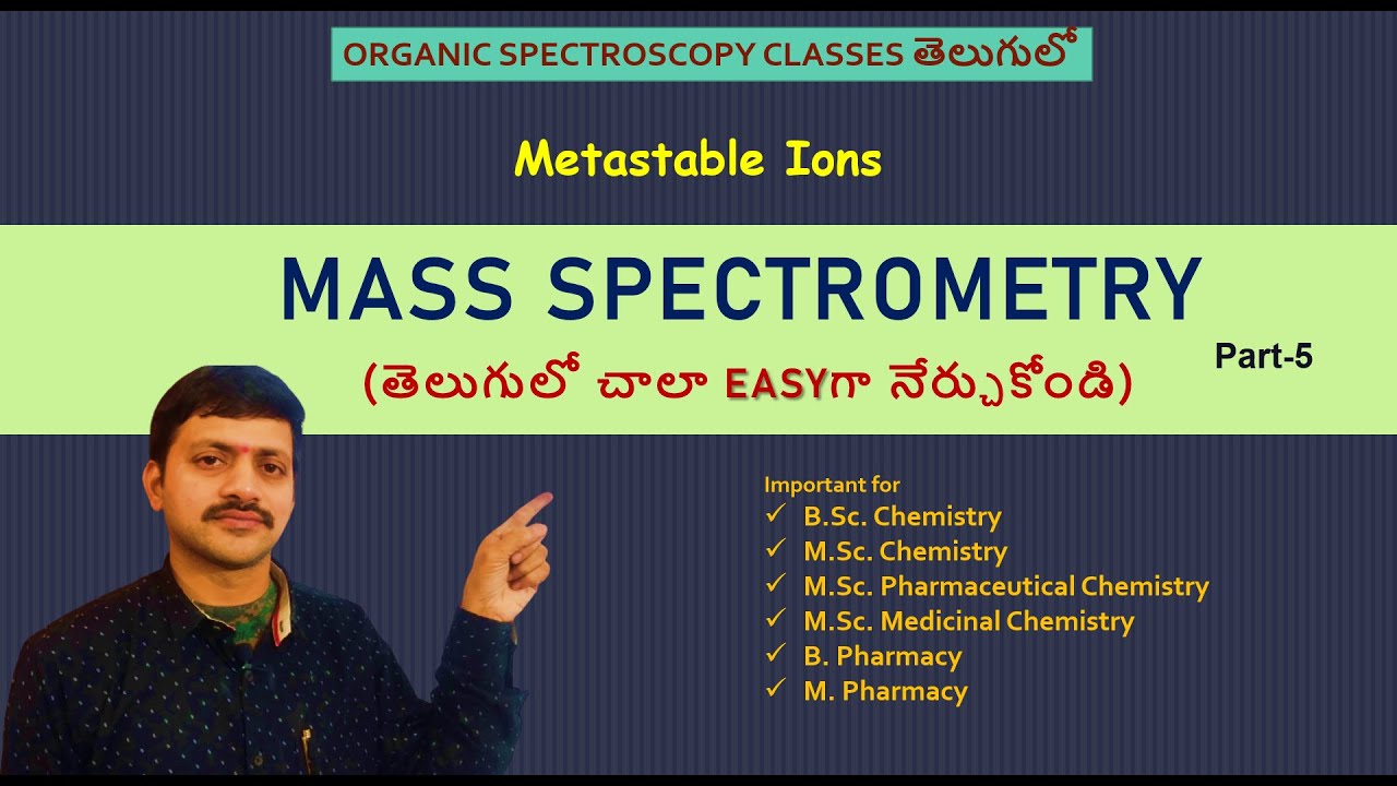 Part 5 I Mass Spectrometry చాలా ఈజీగా నేర్చుకోండి I Organic ...