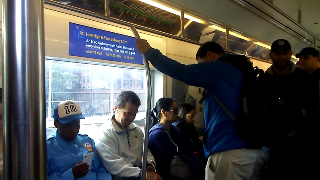 R142A #7691 on the (4) Train with LCD screens - YouTube