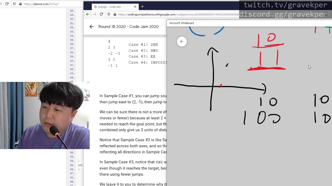 코드잼 풀이방송(Google Code Jam Round 1B 2020) - YouTube