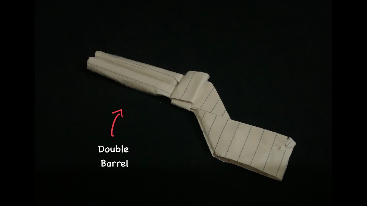 Double barrel paper gun l making at home - YouTube